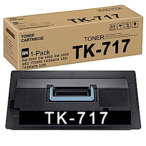 TK717 TK-717 1T02GR0US0 Toner Cartridge (Black,1 Pack) Replacement for Kyocera KM-3050 KM-4050 KM-5050 NEC IT5050 TASKalfa 420i TASKalfa 520i Toner Kit Printer