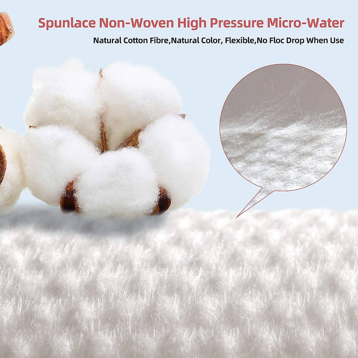 MODODOU 100 Counts Per Box Facial Towels Disposable Face Towels For Drying Face Wipes Cotton Pads Use For Cleansing Face Towelettes 100% Cotton All Skin Use Senstive Skin Use