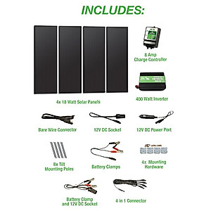 Nature Power 40060 72-Watt Mini Solar Power Farm Includes 4 18-Watt Panels