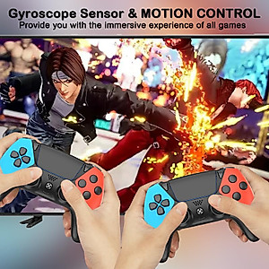 Wireless Controller for PS4 Controller,Wiv77 Ymir Elite Gaming Controller Compatible with Playstation 4 Controller with Turbo/Mapping Buttons/1200mAH Battery,Scuf Controller for Kids/Men/Women,BlueRed