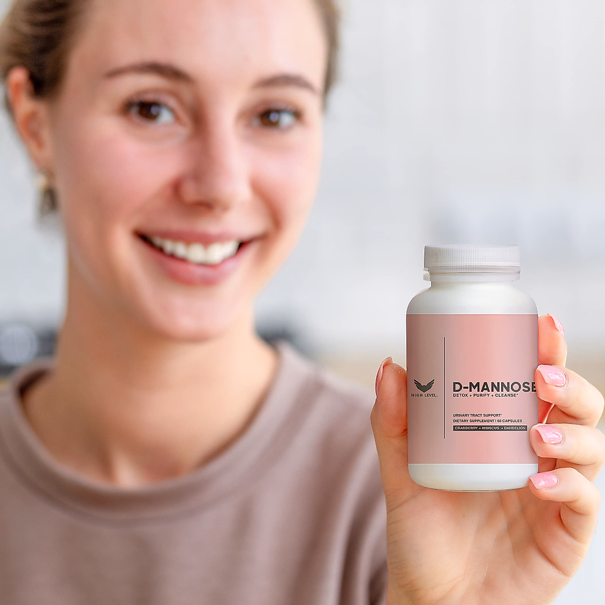 High Level D-Mannose, Urinary Tract & Bladder Health Support with Cranberry, Hibiscus Flower & Dandelion Root, Urinary Tract Health for Women, Cleanse and Flush Impurities, UT Supplement, 60 Capsules