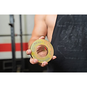 Weight It Out Solid Steel 1.25lb Gold Coated Weight Plate Pair (1)