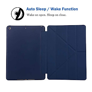 for iPad 9.7 Case 2018 iPad 6th Generation Case / 2017 iPad 5th Generation Case, Slim Fit Lightweight Smart Cover with Soft TPU Back Case for iPad 9.7 2018/2017 with Sleep/Wake - Dark Blue