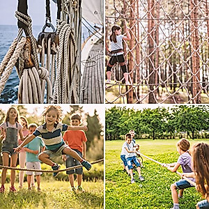 Jute Rope - Twisted Manila Rope Natural Thick Hemp Rope Multipurpose for Indoor and Outdoor Use, for Docks, Railings, DIY Projects, Home Decorating, Climbing (1/2 inch x 50 Feet)