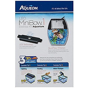 Aqueon Products 015905178020 LED Minibow Aquarium Kit, 1 Gallon, Black