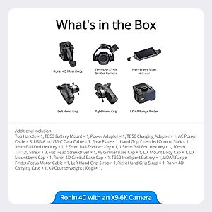 DJI Ronin 4D-6K, 4-Axis Stabilization on Par with a Dolly, Highly Integrated Modular Design, Full-Frame Gimbal Camera, 6K/60fps and 4K/120fps Internal ProRes RAW Recording, LiDAR Range Finder and More