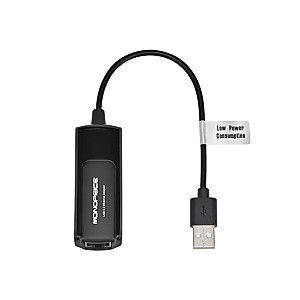 Monoprice USB 2.0 Ultrabook Ethernet Adapter (Low Power), Supports Windows and MacOS