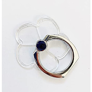 GoldenEL Universal 360 Degree Rotating Finger Ring Stand Holder for Cell Phone iPhone or Tablet - Transparent (Flower)
