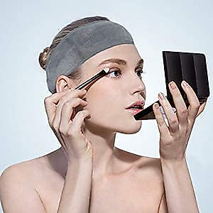 SINLAND Spa Headband for Women 3 Counts Ultra Soft Adjustable Makeup Hair Band with Magic Tape, Terry Cloth Stretch Head Wrap for Face Washing, Bath, Shower, Facial Mask, Yoga