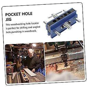 DOITOOL 1 Set tool dowel jig pocket screw jig pocket hole jig woodworking jigs metal scribe drill aluminum alloy portable
