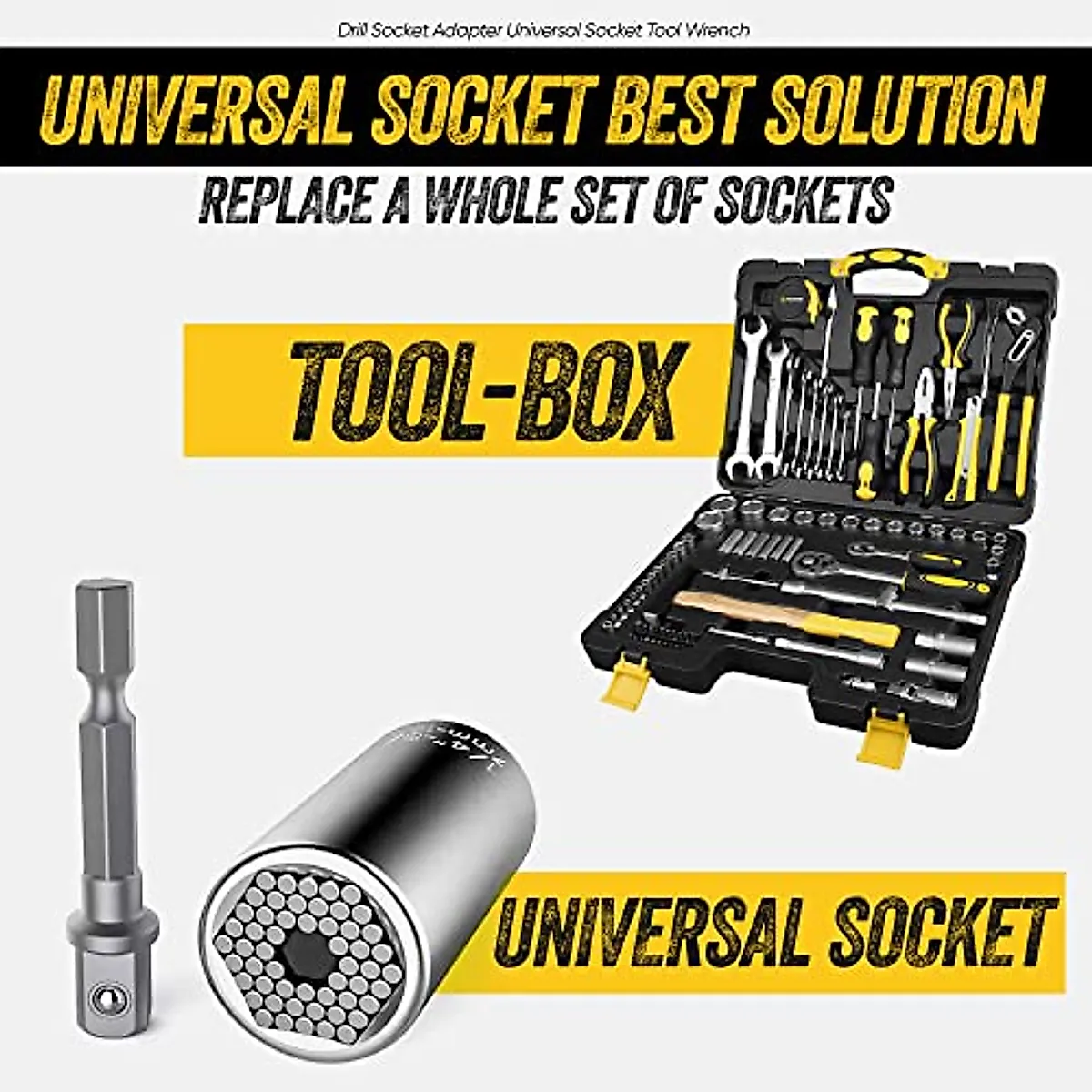 TEXASDELUXE Drill Socket Adapter Universal Socket Tool Wrench
