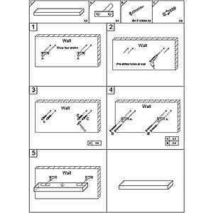 Coral Flower Floating Shelves Rustic Wood Wall Shelf Handmade, Set of 2