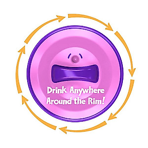 Playtex Baby Stage 2 Spoutless 360 Drinking Cups, Ages 1+, Leakproof, Spill Proof, Pink and Purple, 10 Ounce, 2 Count