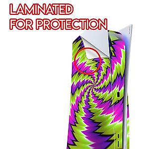 ITS A Skin Skins Compatible with Sony Playstation 5 Console Disc Edition - Protective Decal Overlay Stickers wrap Cover - Psychedelic Moving Swirls