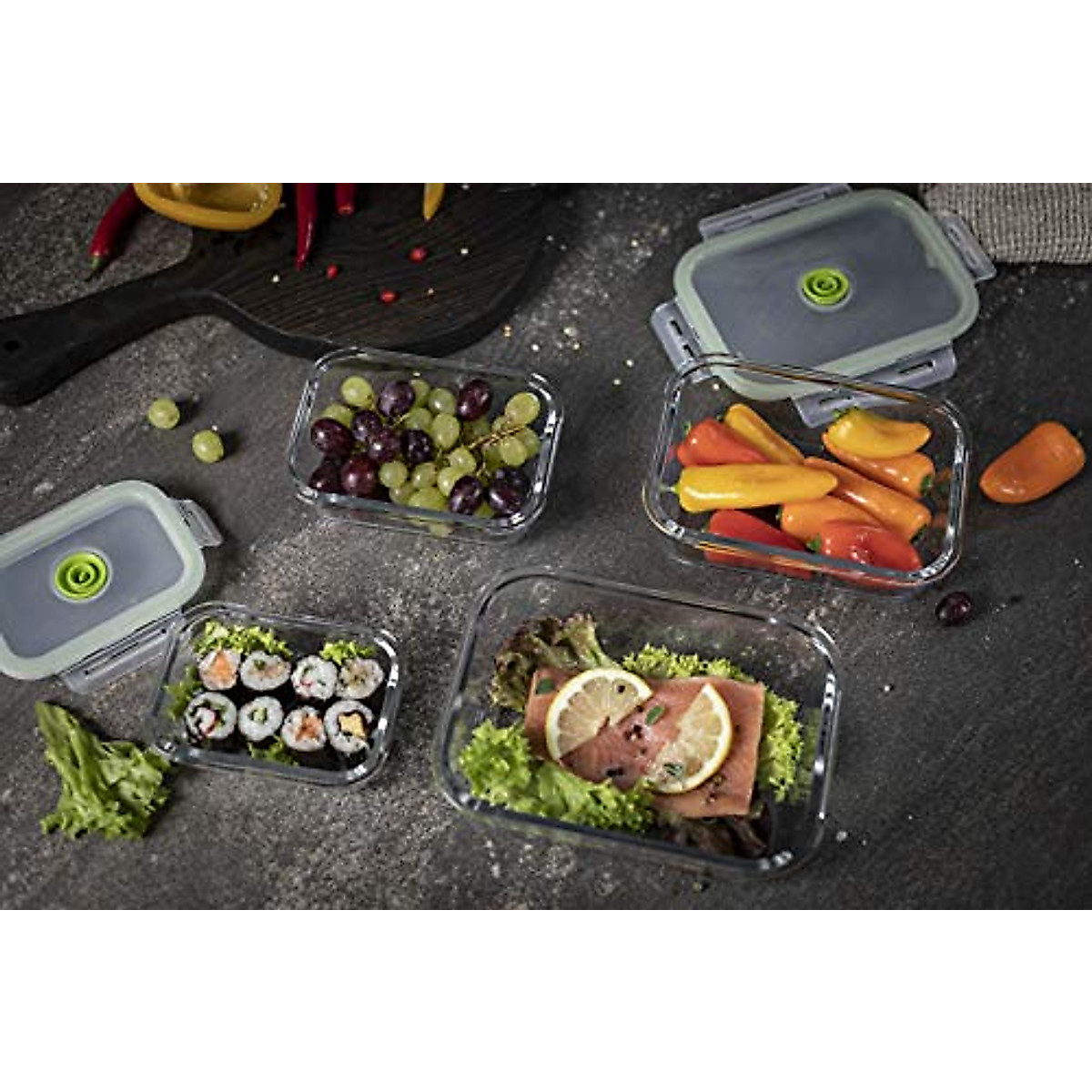 Kuhn Rikon Vacuum Storage System Glass Container, 0.37 Litre