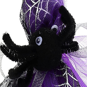 BinaryABC Halloween Witches Broom Plastic Spider Broom Witch Broomstick,Halloween Witch Decoration Props,Witch Costume Accessories,Halloween Supplies