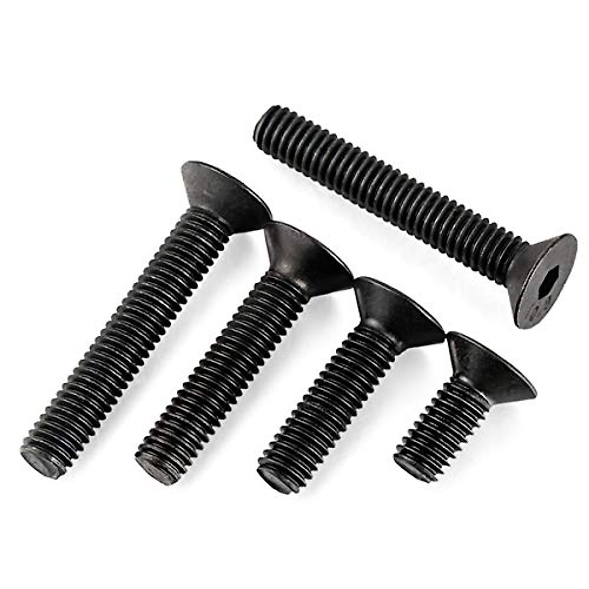 L-A M6-1.0x20mm 10.9 Carbon Steel Countersunk Head Hex Socket Screw Flat Countersunk Hex Socket Bolts Screws （25 Pcs）