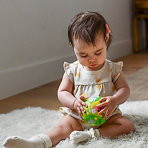 HABA 4.5" Baby Ball On The Farm Tummy Time and Sensory Play Favorite to Encourage Crawling and Gross Motor Skills for Babies 6 Months and Up