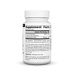 Source Naturals OptiZinc Zinc Methionine Sulfate Complex & Dietary Supplement - 240 Tablets