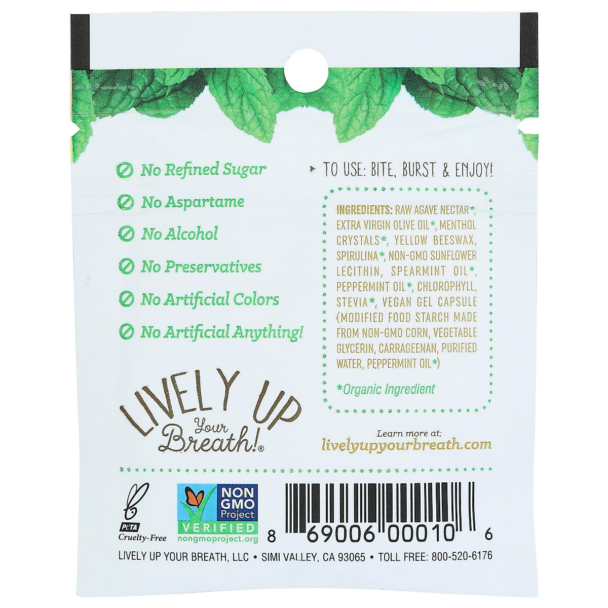 LIVELY UP YOUR BREATH Mint Breath Freshener, 0.16 OZ