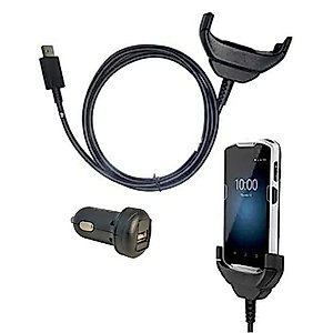 Car Charger Compatible with TC51, TC52, TC56, TC57 Android Scanners | Power Adapter Included (Removable Insert Allows to Charge Device with Protective Boot/Case)