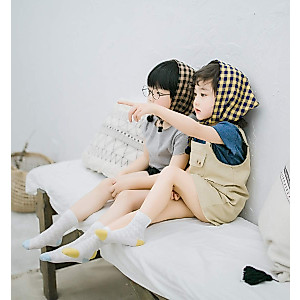 BEHELE Unisex Baby Socks Girl Boy Summer Toddler Infant Ankle Pointelle Eyelet Soft Cotton Thin Mesh Socks 5 Pairs 0-12T (M(3-5T))