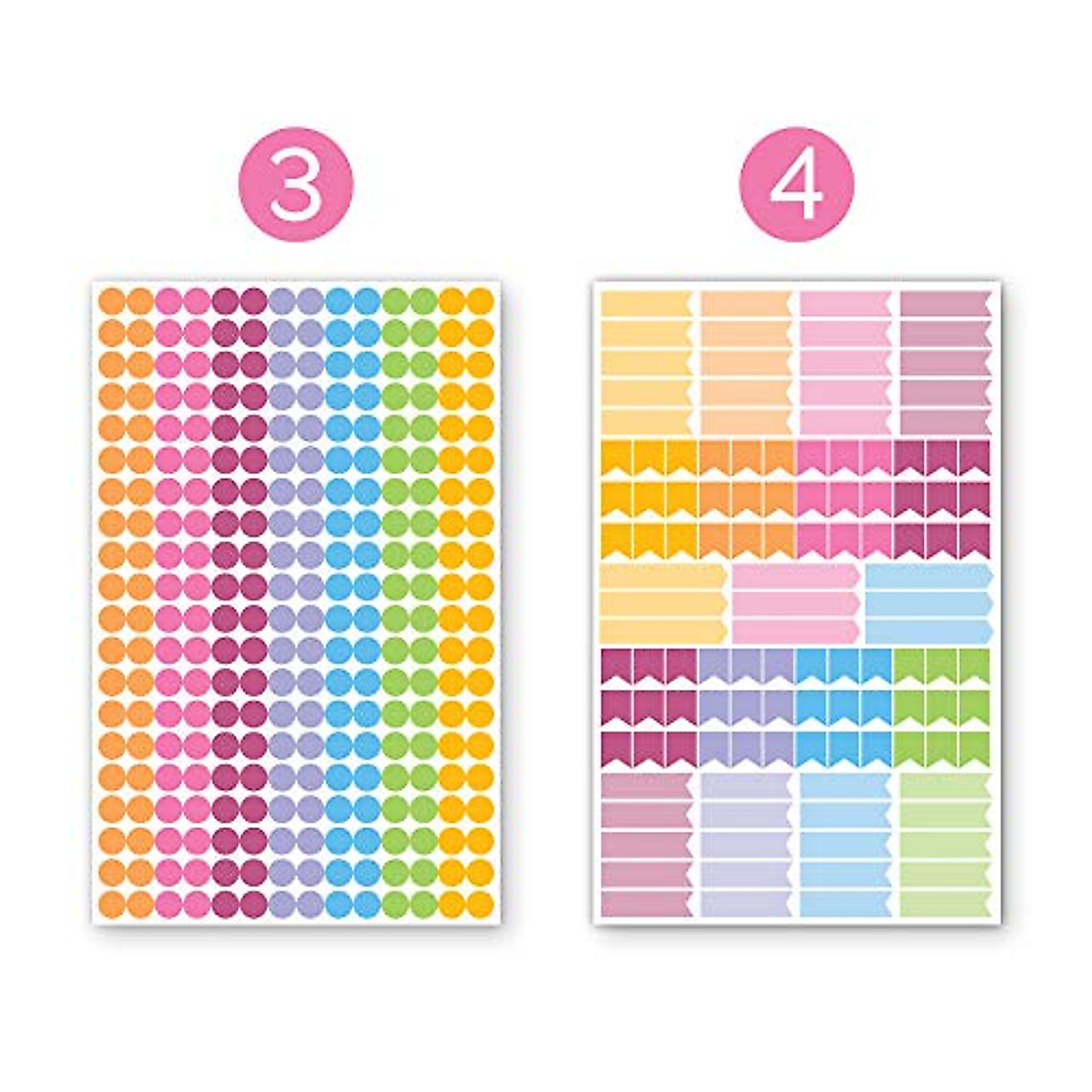 bloom daily planners Color Coding Planner Stickers - 1/4" Dot Labels - Six Sheets, 1000+ Stickers Per Pack!