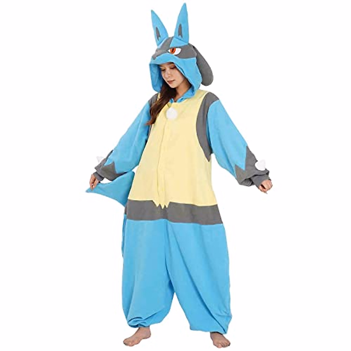 SAZAC Kigurumi - Pokemon - Lucario - Onesie Jumpsuit Halloween Costume- XL Size