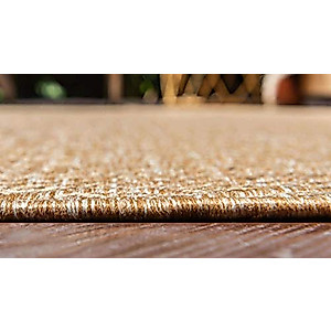 Unique Loom Modern Collection Distressed, Stripes, Helix, Vintage, Indoor and Outdoor Area Rug, 2 ft 2 in x 3 ft, Light Brown/Beige