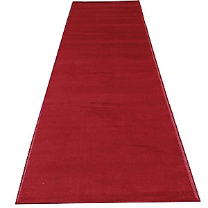 Mybecca Persian RED Carpet Aisle Runner 2 x 10 ft (1.8ft x 10 ft) 21.6 in x 120 in Color: Dark Red High Class VIP Quality for Parties, Hollywood-Feel Events, Wedding and Ceremony