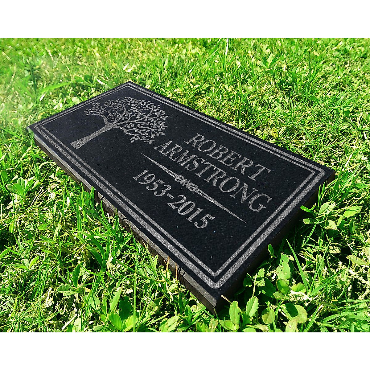 In Loving Memory Personalized Granite Memorial Stone Sympathy Remembrance of Dad Mom Child