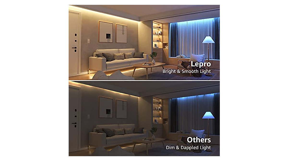 Lepro RGB LED Strip Lights Kit - 16.4ft Color Changing Home Lighting