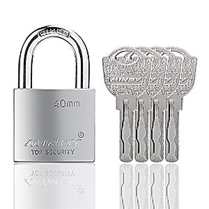 40mm Heavy Duty Lock Warehouse Waterproof Keyed Padlock High Security Padlock with 4 Keys
