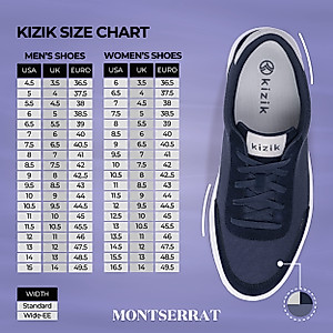 Kizik Prague Hands Free Mens or Womens Sneakers, Casual Slip On Shoes Women and Men Love, Comfortable for Walking, Work, Women's and Men's Fashion for Any Occasion - Dusk Blue, Wide M10.5 / W12