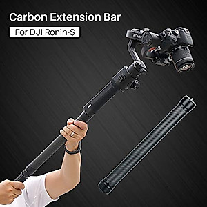 DH10 Upgrade Gimbal Extension Pole Carbon Fiber Bar Lightweight but Strong 1/4" Universal Rod Compatible with DJI Ronin S, Ronin SC, OSMO Mobile 3, OM 4, ZHIYUN Crane 2 V2 Stabilizer DSLR Camera