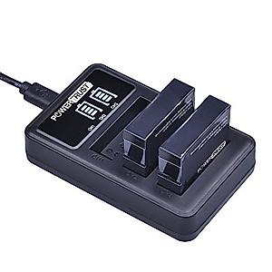 PowerTrust 3Pcs AHDBT-401 Battery for Gopro Hero 4 AHDBT401 AHBBP-401 AHDBT 401 Digital Battery and LED 3-Port USB Charger for GoPro Hero4 HERO4 Camera