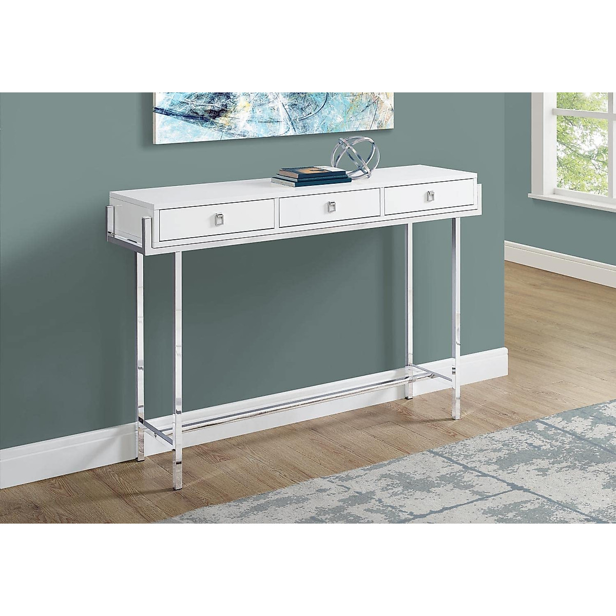 Monarch Specialties ACCENT TABLE, WHITE