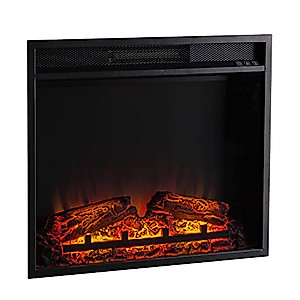 SEI FURNITURE 23” Base Electric Firebox w/Remote Control, Black