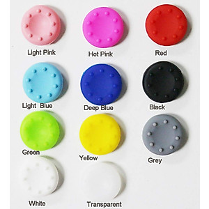 Neuvikter 4 Pcs for PS4 PS3 PS2 Xbox 360 ONE Controller Rubber Silicone Cap Thumbstick Thumb Stick X Cover Case Skin Joystick Grip Grips (Black)