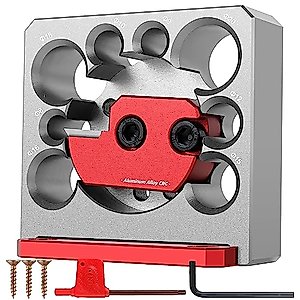 6Pcs Dowel Maker Jig Kit,Metric 8mm to 20mm Adjustable Dowel Maker with Carbide Blade,Electric Drill Milling Dowel Round Rod Auxiliary Tool for Wooden Rods Sticks Woodworking (Silver Red)
