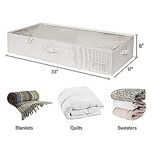 StorageWorks 2-Pack Decorative Storage Boxes with 2-Pack Underbed Storage Boxes