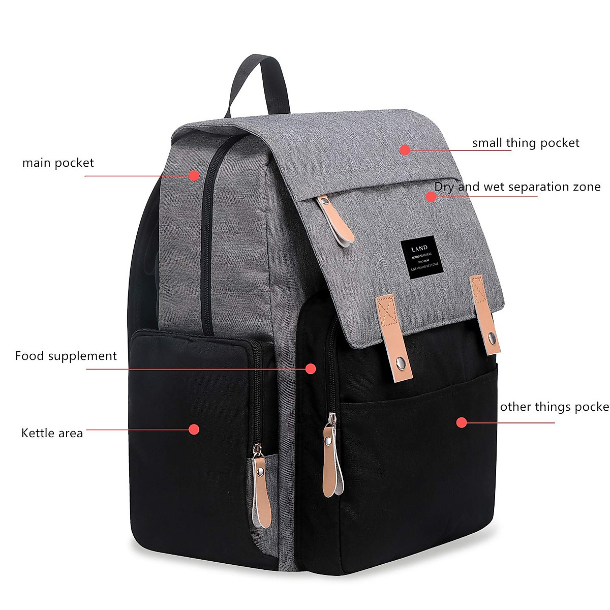 Mummy Diaper Bag Backpack Durable Maternity Baby Nappy Casual Shoulder Bags Travel Hiking Outdoor Pack