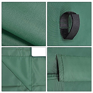 Flexzion Swing Canopy Cover (Green) 77"x43" - Deluxe Polyester Top Replacement UV Block Sun Shade Waterproof Decor for Outdoor Garden Patio Yard Park Porch Seat Furniture