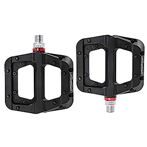 FOOKER MTB Pedals Mountain Bike Pedals 3 Bearing Non-Slip Lightweight Nylon Fiber Bicycle Platform Pedals for BMX MTB 9/16"