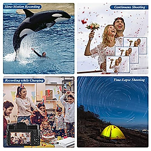 4K Digital Camera, 48MP Video Camera with 16X Digital Zoom, 1200mah Rechargeable Camera 3.0 inch Screen Compact Camera, Portable Camera for Boys, Girls, Beginners