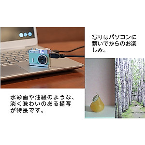Kenko 144312 Pieni II Digital Toy Camera, Gray, Key Holder Set, 1.31 Megapixels, Photo & Video Capability, Micro SD Card Slot