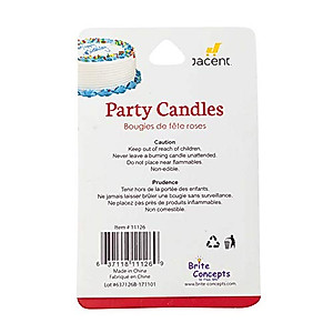 Jacent Classic Striped Spiral Birthday Candles Party Supplies, 24 Count Per Pack, 1-Pack Pink