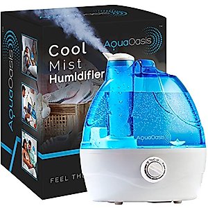 AquaOasis™ Cool Mist Humidifier {2.2L Water Tank} Quiet Ultrasonic Humidifiers for Bedroom & Large room - Adjustable -360 Rotation Nozzle, Auto-Shut Off, Humidifiers for Babies Nursery & Whole House