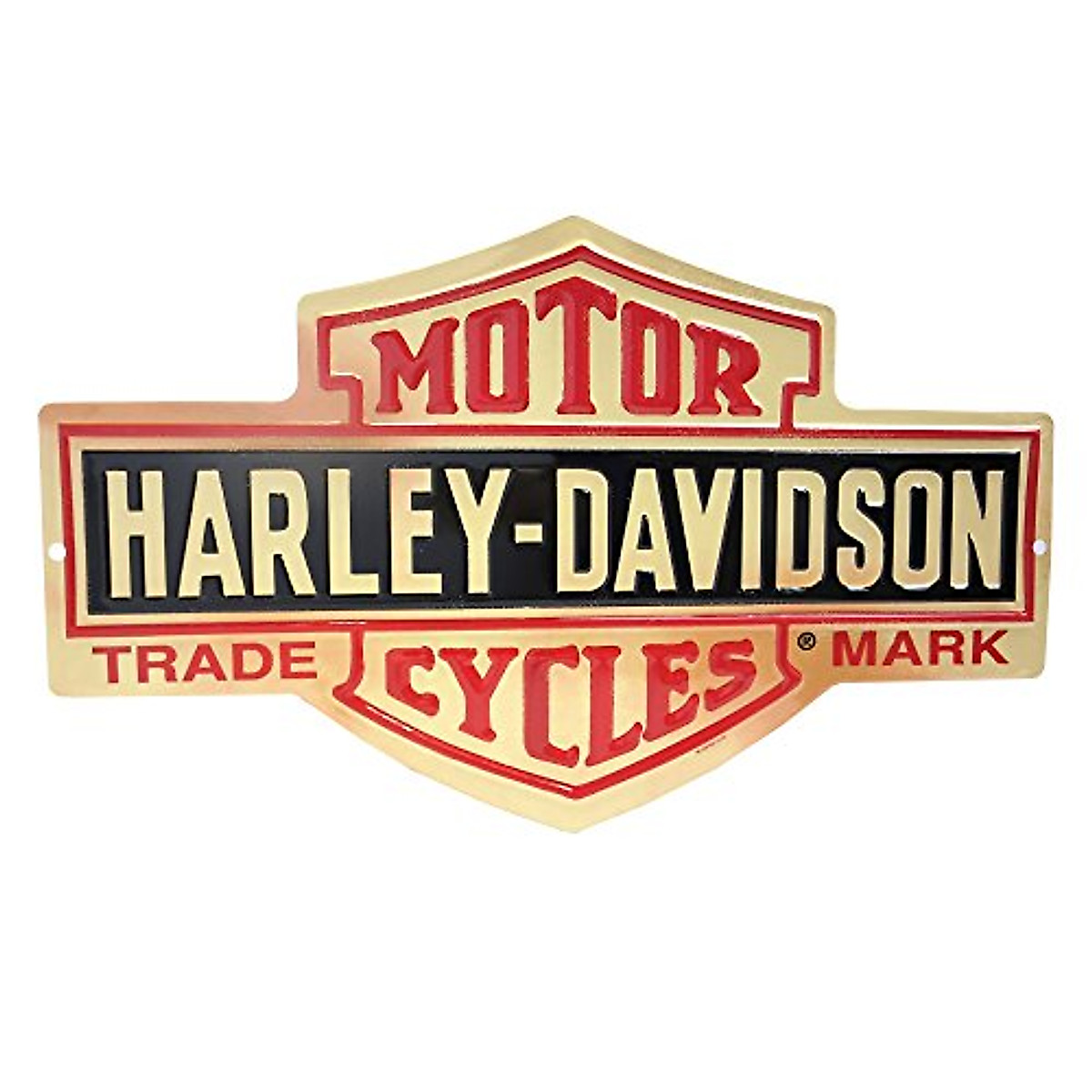 Harley-Davidson Distressed Long Bar & Shield Tin Sign 15.5 x 9.5 Inch 2010131