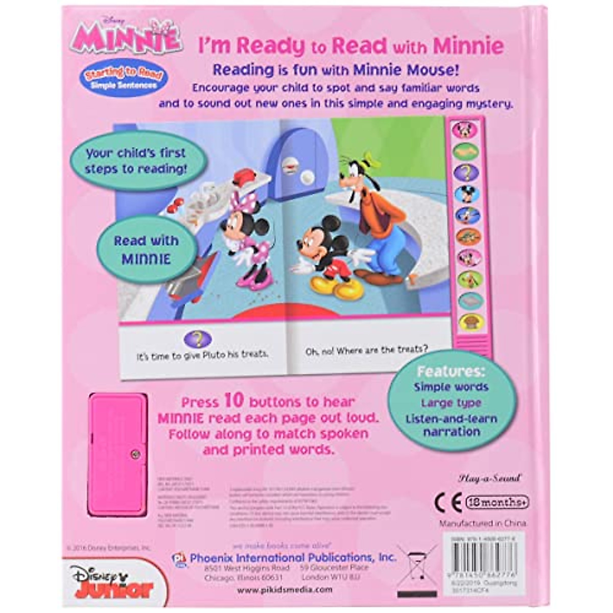 Disney Minnie Mouse - I'm Ready to Read with Minnie Sound Book - PI Kids